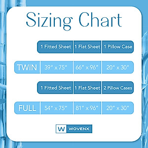 wovenx Kids Organic Viscose Derived from Bamboo Sheet Set | Twin or Full Size Fitted Bed Sheets | Oeko-Tex Certified | Cute Toddler Bedding for Girls & Boys Dino Twin