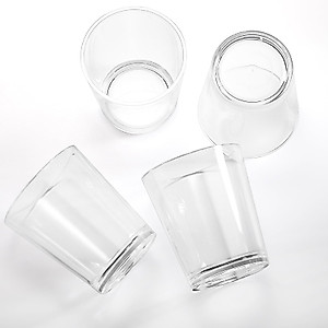 Noamus 9 Pack Plastic Drinking Glasses, 12 Oz Unbreakable Acrylic Water Tumblers, Shatter-Proof Clear Reusable Glasses, Whiskey Drinkware Cups Set for Party Kitchen, Iced Water Tea Coffee