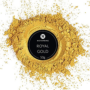 MEYSPRING Royal Gold Mica Powder for Epoxy Resin - Kintsugi Gold - Epoxy Resin Pigment - Great Resin Color for Kintsugi Repair Kit and Metallic Epoxy - Resin Art Supplies - Cosmetic Grade Mica Powder