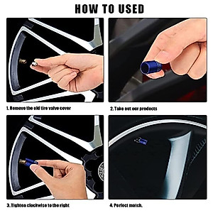 4 PCS Car Tyre Valve Caps for DS DS3 DS4 DS4S DS5 5LS DS6 DS7 DS9 Stem Dust Covers Airtight Seal Tire Valve Stem Caps Tyre Valve Cover Accessories,A