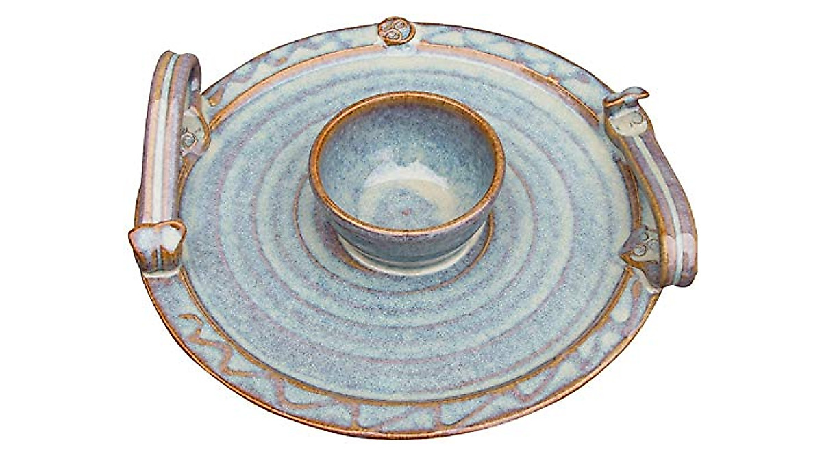 Castle Arch Pottery Handmade Platter with Dip Bowl