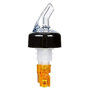(12-PCS - 1/2 Ounce) Orange Automatic Measure Pourer Drinks Wine Cocktail Dispenser Portion Control Bar Tools Measured Quick Shot Spirit Liquor Pourers Stopper with Collar