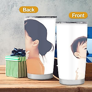 FOCIUZTA 20oz Whimsical Family Tumbler with lid, Travel Coffee Cup, Ideal for Easter, Mother Day, and birthday gifts