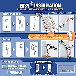 VITASPA Vitamin C shower Water Filter (Yellow) - Exellent Skin & Hair Enhancement, Aroma Therapy, Remove Chlorine & Impurities/Gift idea For Her/Him, wife, girlfriend