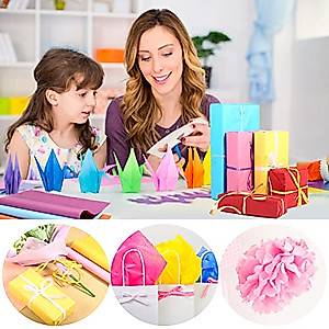 300 Sheets Gift Wrapping Tissue Paper 30 Assorted Colored Tissue Paper, 11.4" x 7.9" Art Craft Paper, DIY Rainbow Tissue Paper Bulk for Gift Wrapping Gift Bags Decorations
