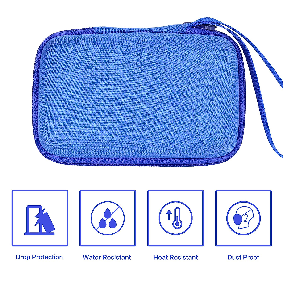 Aenllosi Hard Travel Case Replacment for Trovono/JAFATOY/GAMPLAE/Anyando/HIJJJPS Retro Game Handheld Console,Portable Video Games Systems Case,Mini Handheld Game Console Organizer(Blue,Case Only)