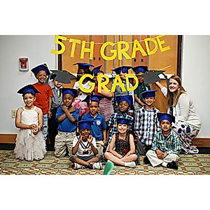 5th Grade Grad Banner, Gold Glitter 5th Grade Graduation 2022 Decorations, Boy Girl Kids Fifth Grade Graduation Party Decorations SuppliPerfect for 5th grade graduation decorations
