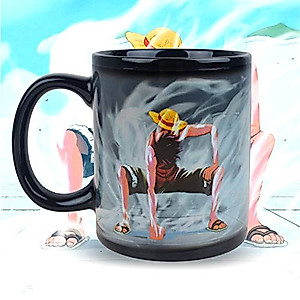 BeneU One Piece Luffy Changing Coffee Mug Heat-Sensitive Reactive Ceramic Cup