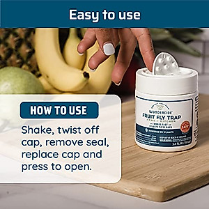 Wondercide - Fruit Fly Trap for Kitchen, Home, and Indoor Areas - Fruit Fly Killer - Pet and People Safe - Made in USA & Plant Based - 5.4 oz - 2 Pack