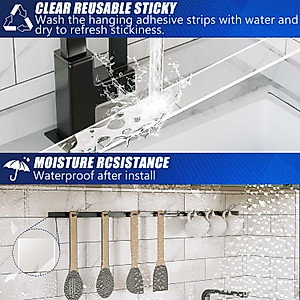 ZMUAXUAN Strong Nano Double Sided Tape Heavy Duty Mounting,Clear Removable Sticky Adhesive Strips No Damage Wall,Waterproof Reusable Thick Gel Grip Washable for Hanging Picture,Poster,Carpet,Photo