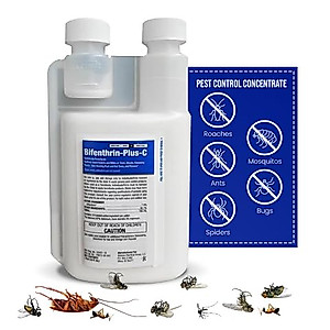Bifenthrin-Plus-C Insecticide (16 oz) - Roach Killer Indoor Infestation, Termite Treatment, Ant Control & Wasp Spray - Home Defense Pest Control, Residential, Commercial, and Industrial Use