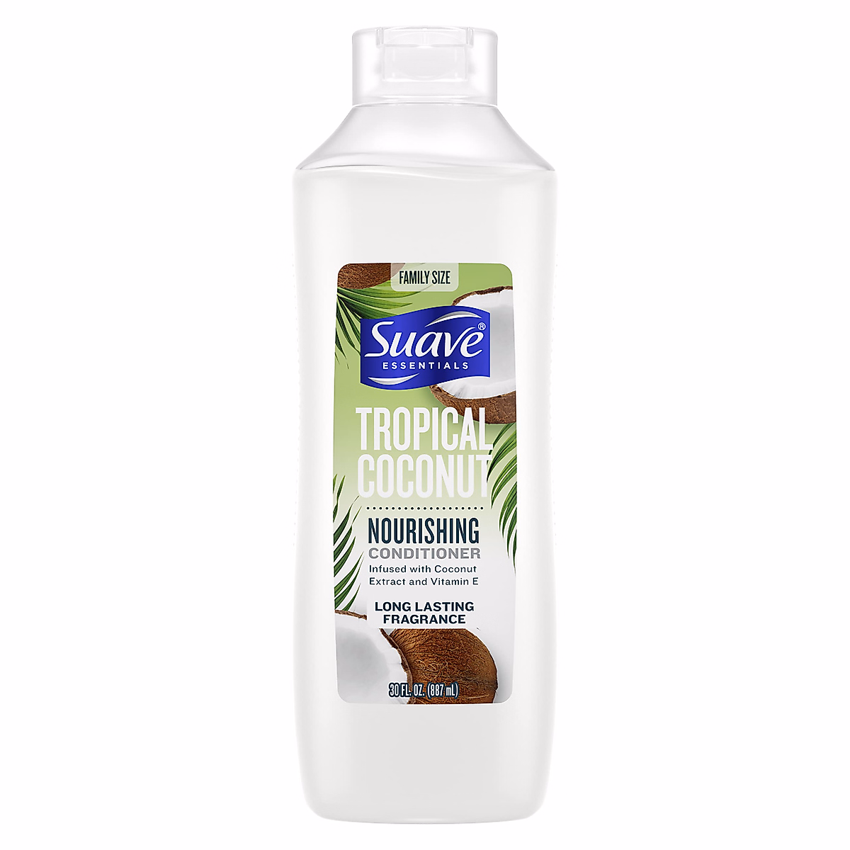 Suave Essentials Nourishing Conditioner for Dry Hair Tropical Coconut Infused with Coconut Extract and Vitamin E 30 oz