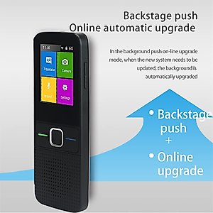 Language Translator Portable Instant Translator Device Support WiFi/Hotspot/Offline Two- Way Real Time Online 137 Languages with 2.4Inch Touch Screen Recording Smart Translator（Black）