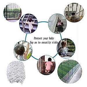 MAGFYLY Banister Guard net Balcony Protection Net, Cat Net, for Stair Anti-Fall Net Children Safety Net Construction Construction Nylon Rope Net Goods Net Outdoor Partition Fence Net 2m 3m