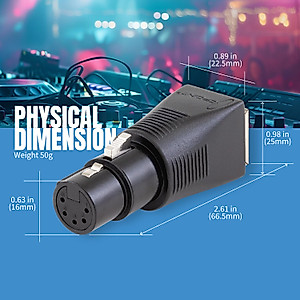 SIRS-E 2-Pack - CPoint XLR RJ45 Adapter CAT-5 Ethernet to DMX512 Cable Converter, Female 5-Pin, XLRJ45-5F