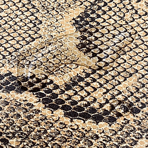 Yifely Snake Skin Print Tabletop Protect Paper Self-Adhesive Shelf Liner Makeup Cabinet Decor 17.7 Inch by 9.8 Feet