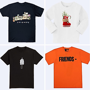 9Pcs Tshirt-Ruler Guide for Vinyl Alignment, Tshirt-Ruler for Heat Press, Tshirt-Rulers to Center Vinyl, Transparent V-Neck/Round PVC Ruler for Children Youth Adult, Front and Back Measurement (10in)