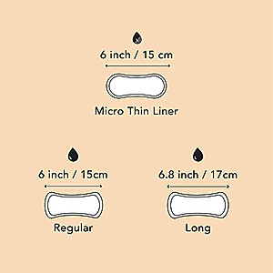 Rael Panty Liners for Women, Organic Cotton Cover - Thin Pantiliners, Light Absorbency, Unscented, Chlorine Free (Micro Thin, 140 Count)