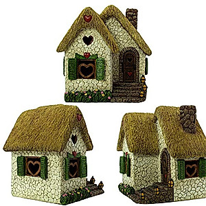 PRETMANNS Fairy Garden Fairy House – Large Fairy Houses for Gardens for Outdoor - Resin Fairy House - Fairy Garden Accessories Outdoor - 7" Fairy Garden House, Door can Open Wide