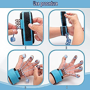wefaner Finger Strengthener Band Exerciser Trainer Hand Grip Strength,Forearmfor Finger Resistance Band Stretching Rehabilitation Fitness Assist for Arthritis, Carpal Tunnel for Muscle Building and Injury Recovery.