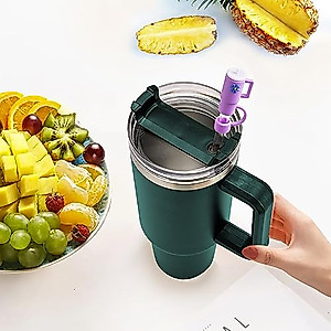 8 Ps Straw Covers Cap for Stanley Cup,Silicone Straw Toppers,Compatible With Stanley 40&30 Oz Tumbler With Handle,10mm Drinking Straw Tip Covers For Stanley Cups Accessories