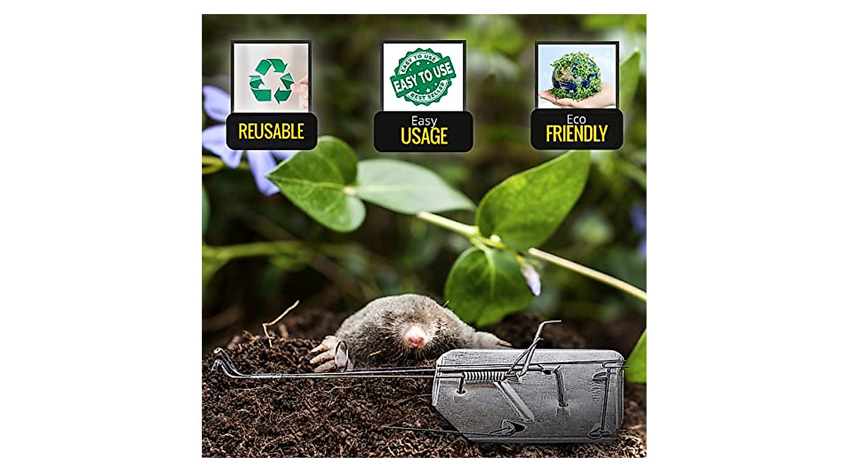 Cinch Mole Trap Deluxe Kit - Heavy Duty & Reusable