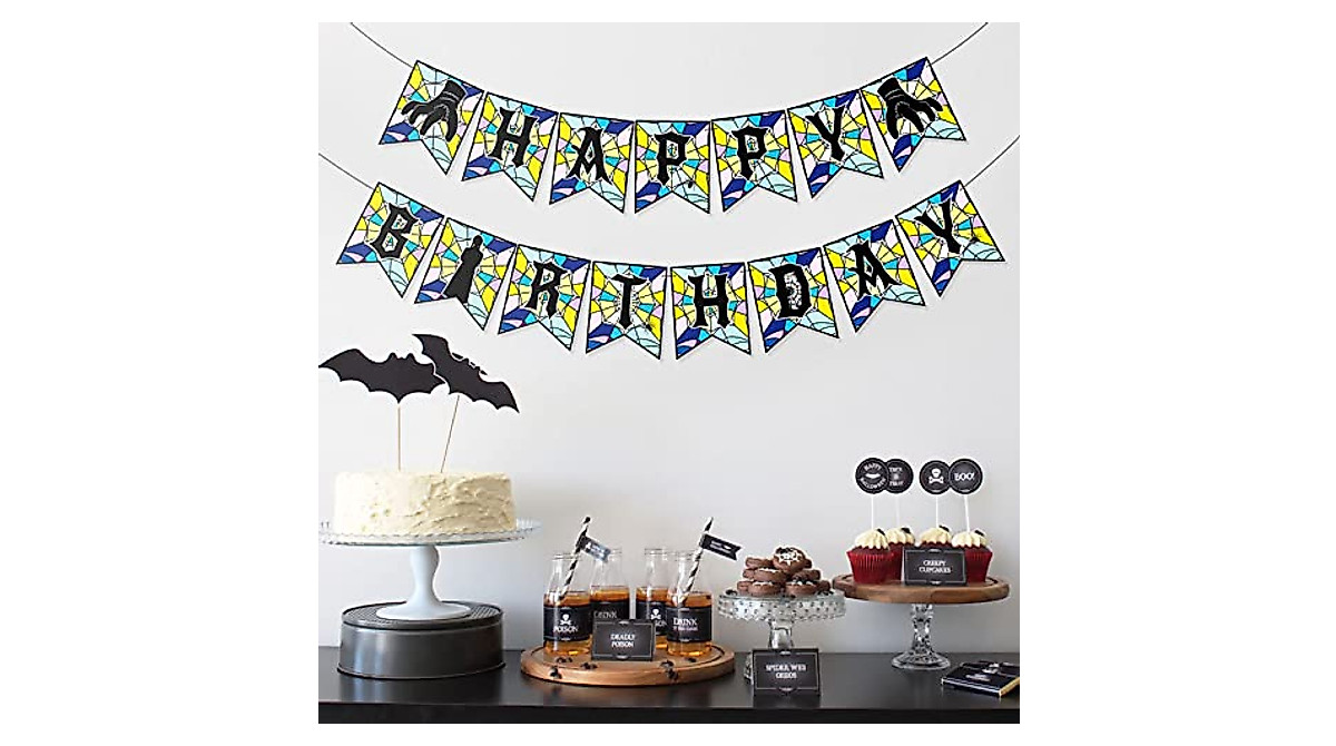 Wednesday Birthday Banner Decorations for Kids