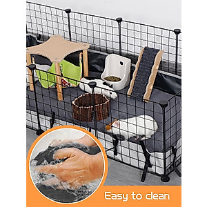 Guinea Pig Cage Liner for 2x4 C&C Cage, Waterproof Guinea Pig Cage Tarp with No Slip Pee Pad, Super Absorbent for Hamster Rabbit Small Pet
