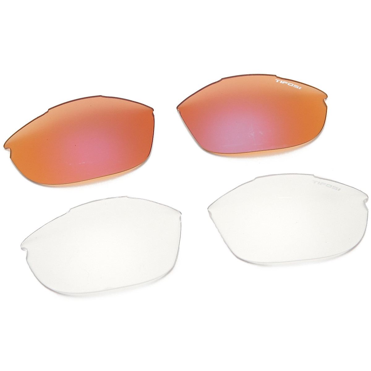 Tifosi Womens Wisp T-I905 Dual lens Sunglasses,Crystal Brown Frame/Brown Gradient, Ac Red, and Clear Lens,One Size