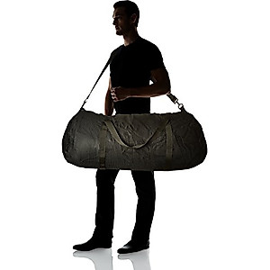 Champion Sports Mesh Duffle Bag with Zipper and Adjustable Shoulder Strap, 15” x 36”, Black - Multipurpose, Oversized Gym Bag for Equipment, Sports Gear, Laundry - Breathable Mesh Scuba and Travel Bag