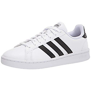 adidas Women's Grand Court Shoe, White/Black/White, 8
