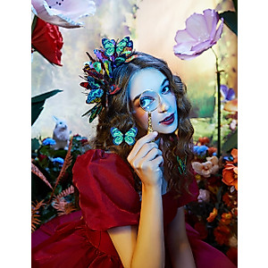 Coucoland Butterfly Fascinator Hat Monarch Butterfly Headband Crown Tea Party Halloween Costume Headpiece