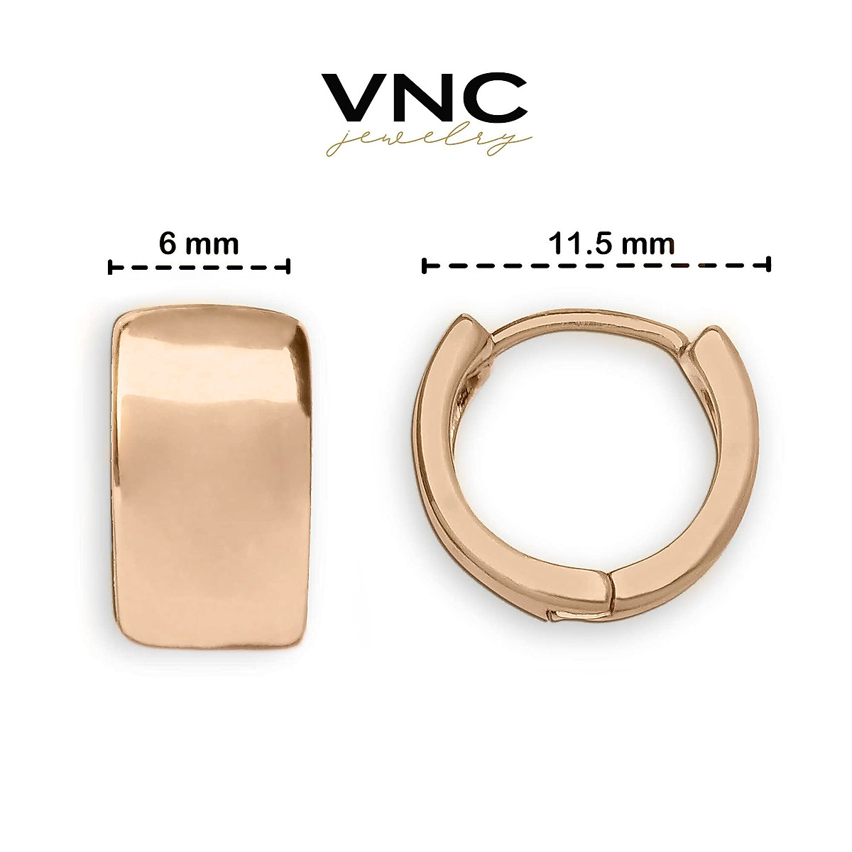 VNC Jewelry | 18K Gold Hoop Earrings for Women | Gold Plated Hypoallergenic Lightweight Earrings | Jewelry for Women | Perfect for Any Occasion with a Long-Lasting Finish