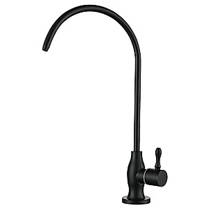 GULICA Commercial Water Filtration Faucet, Drinking Water Dispenser, Matte Black, Lead-Free Solid Brass and Ceramic Cartridge