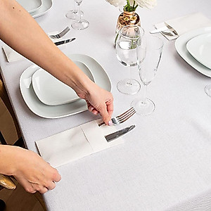 AMERICAN HOMESTEAD Dinner Napkins with Flatware Pocket - Pre-Folded Cloth-Like Disposable Table Napkins - Absorbent Paper Serviettes for Weddings, Parties, and Events - 16" x 15.5" - 50 Count (Silver)