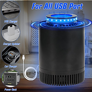 Fruit Fly Traps for Indoors, Bug Zapper Indoor, Indoor Insect Traps for Mosquitos, Gnats, Moths, Fruit Flies, Fruit Fly Traps for Home Flying Insect Trap with Suction, Bug Light