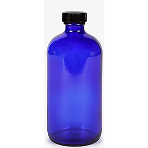 Vivaplex, 6, Large, 16 oz, Empty, Cobalt Blue Glass Spray Bottles with Black Trigger Sprayers …