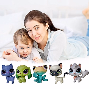LPS Toys, 2 PCS Random LPS Toys Set, LPS Pack Cute Pet Collector, Pet Shop Kid Toys,Action Cartoon Collection Kids Toy Gift,Rare pet Store cat and Dog Set Toys