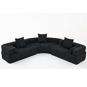 Guo Baitur Oversized Couch – Curved Sofa Bed for Living Room, Boucle Fabric, Unique Design