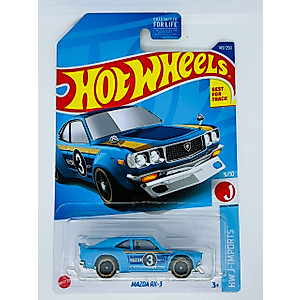 Hot Wheels - Mazda RX-3 - Kroger Exclusive Blue - J-Imports 5/10-143/250 Ships Bubble Wrapped in a Box