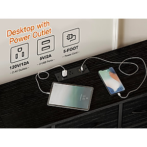 Fixwal 63.3 Inch Large Black Dresser for Bedroom, 16 Drawer Dresser, Long TV Stand for 55, 65, 70 Inch TV with Power Outlets, Fabric Chest of Drawers for Bedroom, Living Room, Entryway, Black