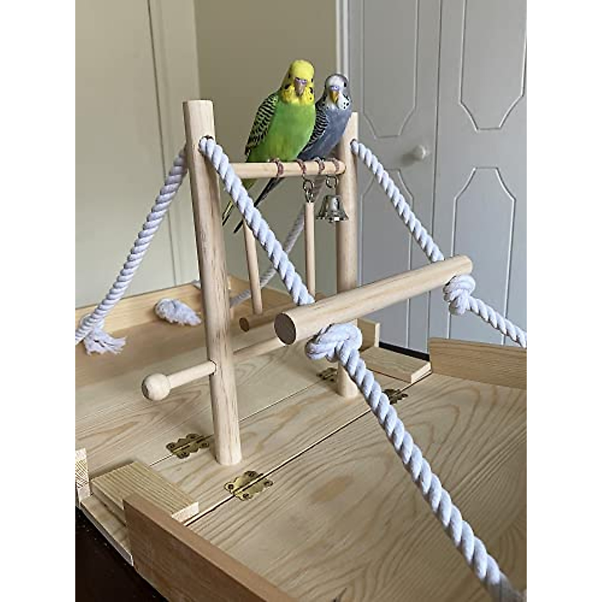 PENN-PLAX Bird Life Foldable Playpen – Perfect for Parakeets, Lovebirds, Cockatiels, and Conures – Great Storage Solution – Extra-Extra Large Size (Natural Brown)