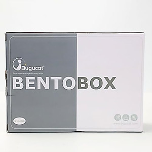 Bugucat Bento Box 45OZ, Leak-Proof Lunch Box with 6 Compartments Cutlery, Lunch Containers for Adult Food Storage Container with Leak-proof Silicone Ring Suitable for Microwave Dishwasher Pink