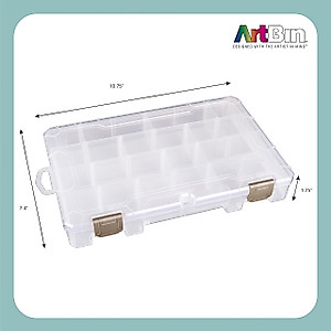 ArtBin 6840JN Floss Finder Box, Sewing & Embroidery Organizer, [1] Plastic Storage Case, Clear