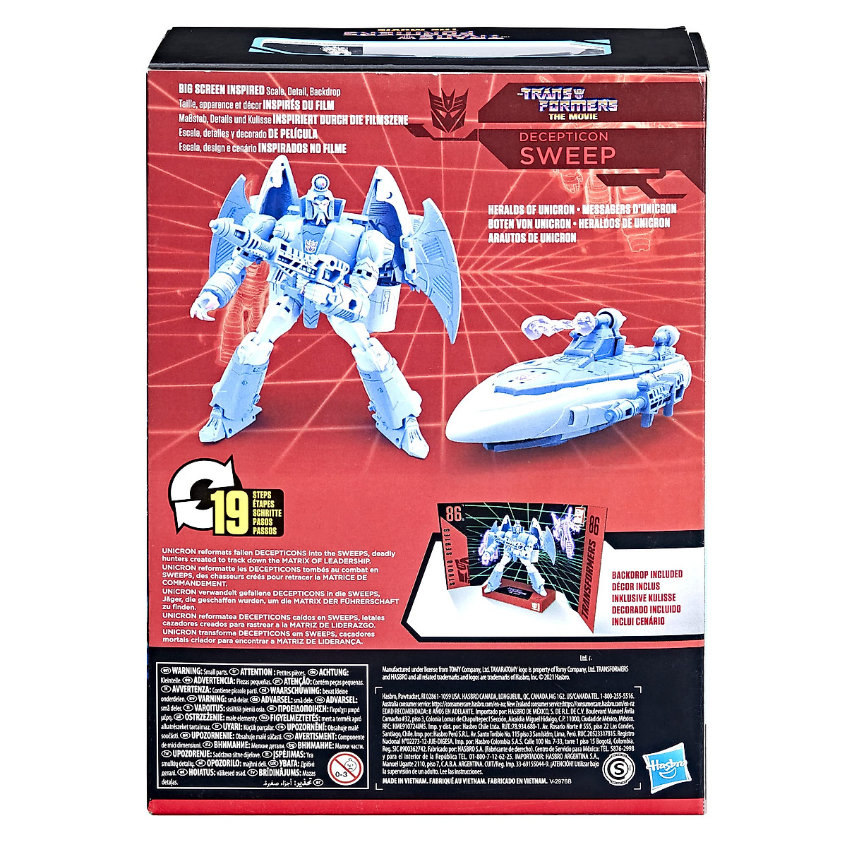 Transformers Toys Studio Series 86-10 Voyager Class The The Movie 1986 Decepticon Sweep Action Figure, Ages 8 and Up, 6.5-inch