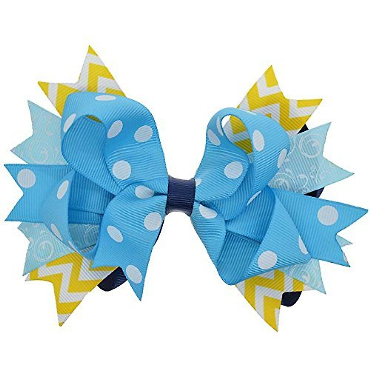 5 inch Stacked Hair Bows for Teen Adult Girls Boutique Hair Bow Clip for Pigtail
