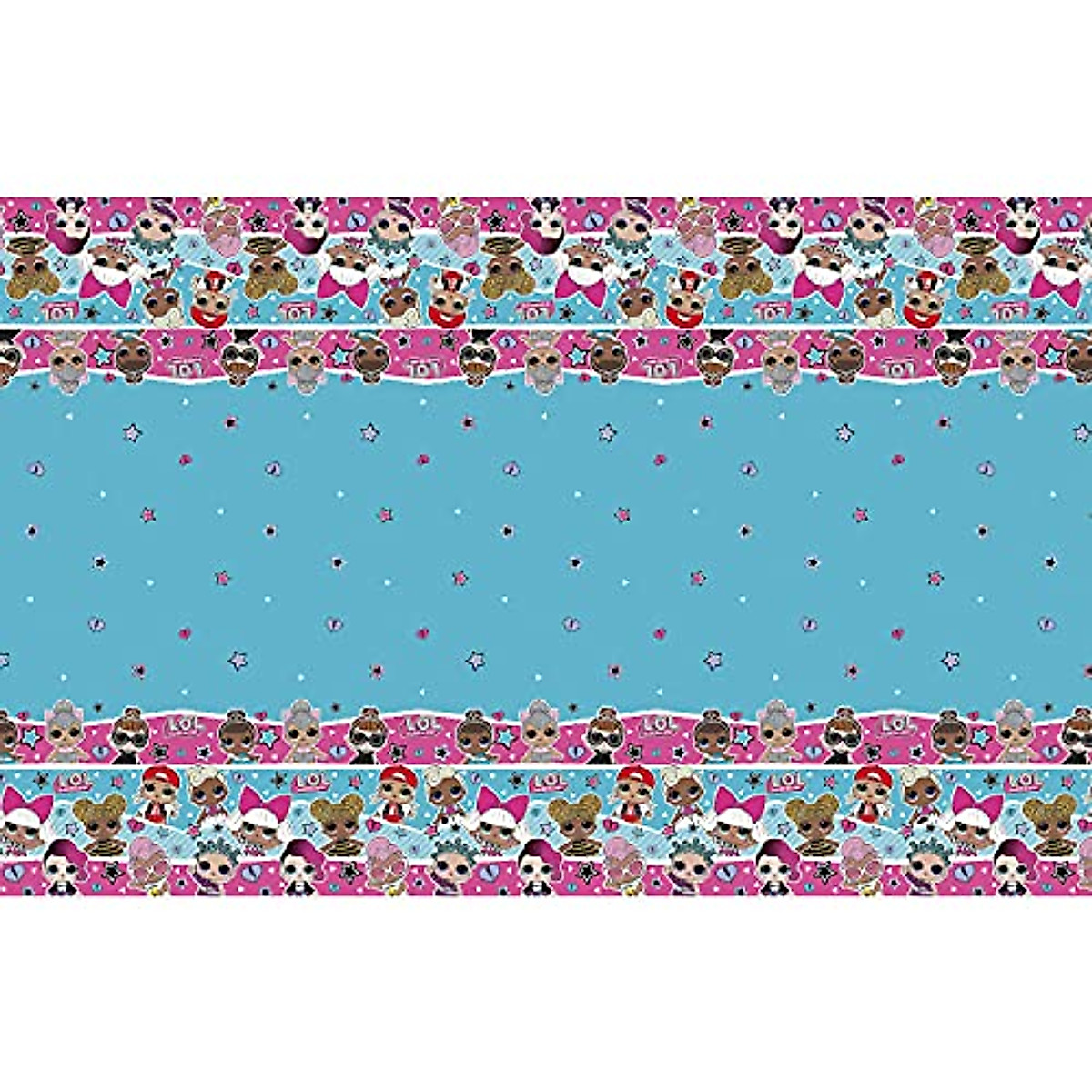 Multicolor LOL Surprise Rectangular Plastic Table Cover - 54"x84" (1 Count) | Durable & Easy-to-Clean, Perfect for Kids Birthday Parties & Special Occasions