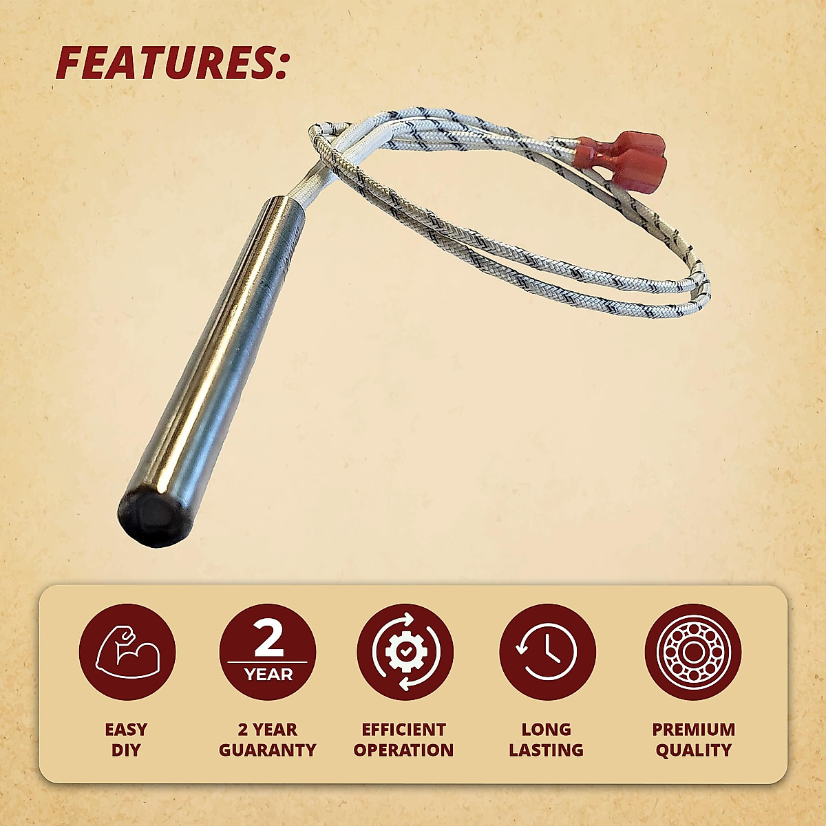 US Stove Co 250W Igniter, Pellet Stove Part King & Ashley Igniter and USSC #80619/80481 FREE PRIORITY SHIPPING!