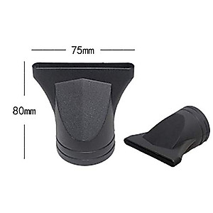 DNHCLL Pack of 2 Black Professional Plastic Hair Dryer Diffuser, Dryer Nozzle Wide Design Plastic Hair Dryer Nozzle Replacement Blow Flat Hairdressing Salon Styling Tool