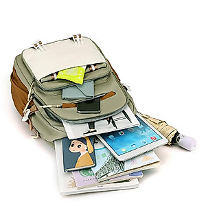 GGWIEAEA 2PCS Youth Waterproof Backpack Large Capacity Laptop Bag with Pencil Case Suitable for School Leisure And Travel